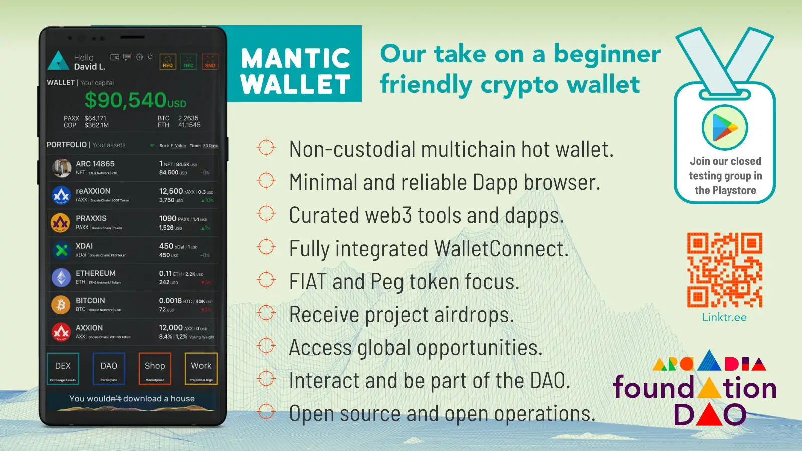 Mantic is Arcadia's Wallet » Join the private testing group